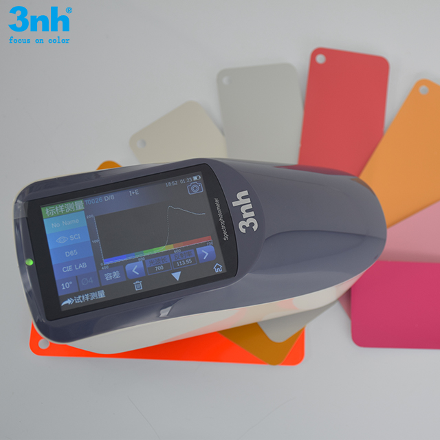 Pinte o espectrofotômetro da impressão da carta de cor com o d/8 para o desvio YS3010 da cor