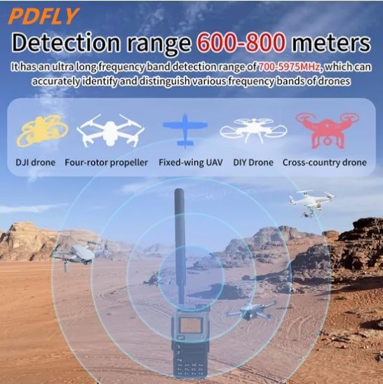 High Quality 700-1500MHz Multi Band Multi Band 1-2km Operating Distance Uav Detector with Dji Autel Fpv Drone Signal Detection Jammer System