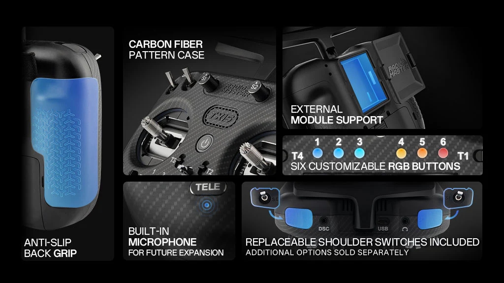 Radiomaster TX15 Max Radio Controller AG02 CNC Hall Sensor Gimbals (ELRS / M2) Remote Control
