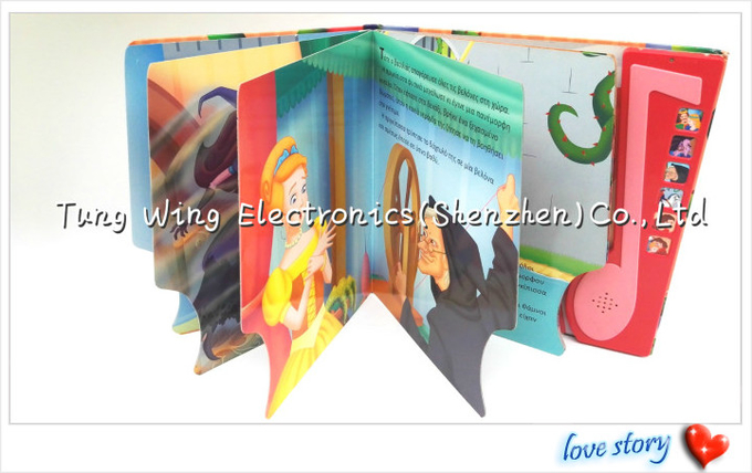 Note Shaped 6 Button Animal Sounds Book , Indoor noisy farm sound book 3