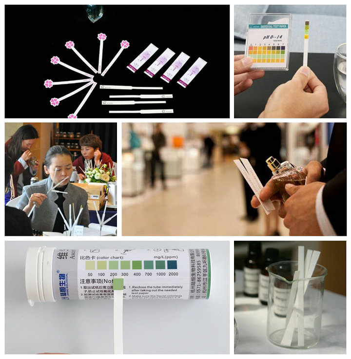 1.0mm Thick Fragrance Smell Stripes Blotter Card Perfume Absorbent Test Paper 