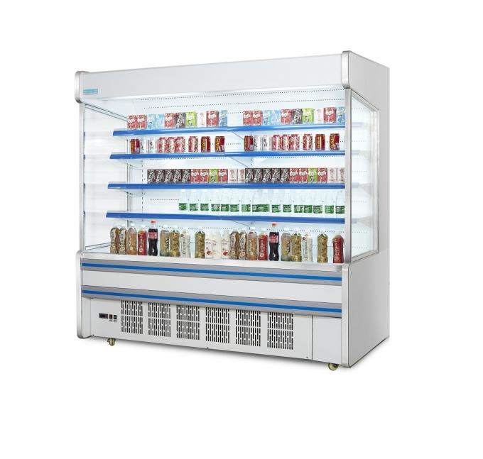 Vidrio abierto de la curva del refrigerador de Multideck del equipo de refrigeración del supermercado