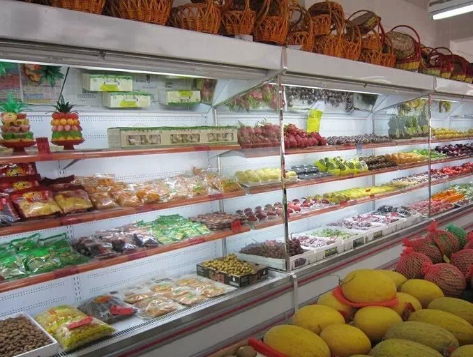 Vidrio abierto de la curva del refrigerador de Multideck del equipo de refrigeración del supermercado