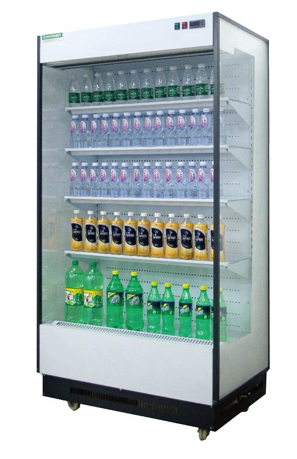 Vidrio abierto de la curva del refrigerador de Multideck del equipo de refrigeración del supermercado