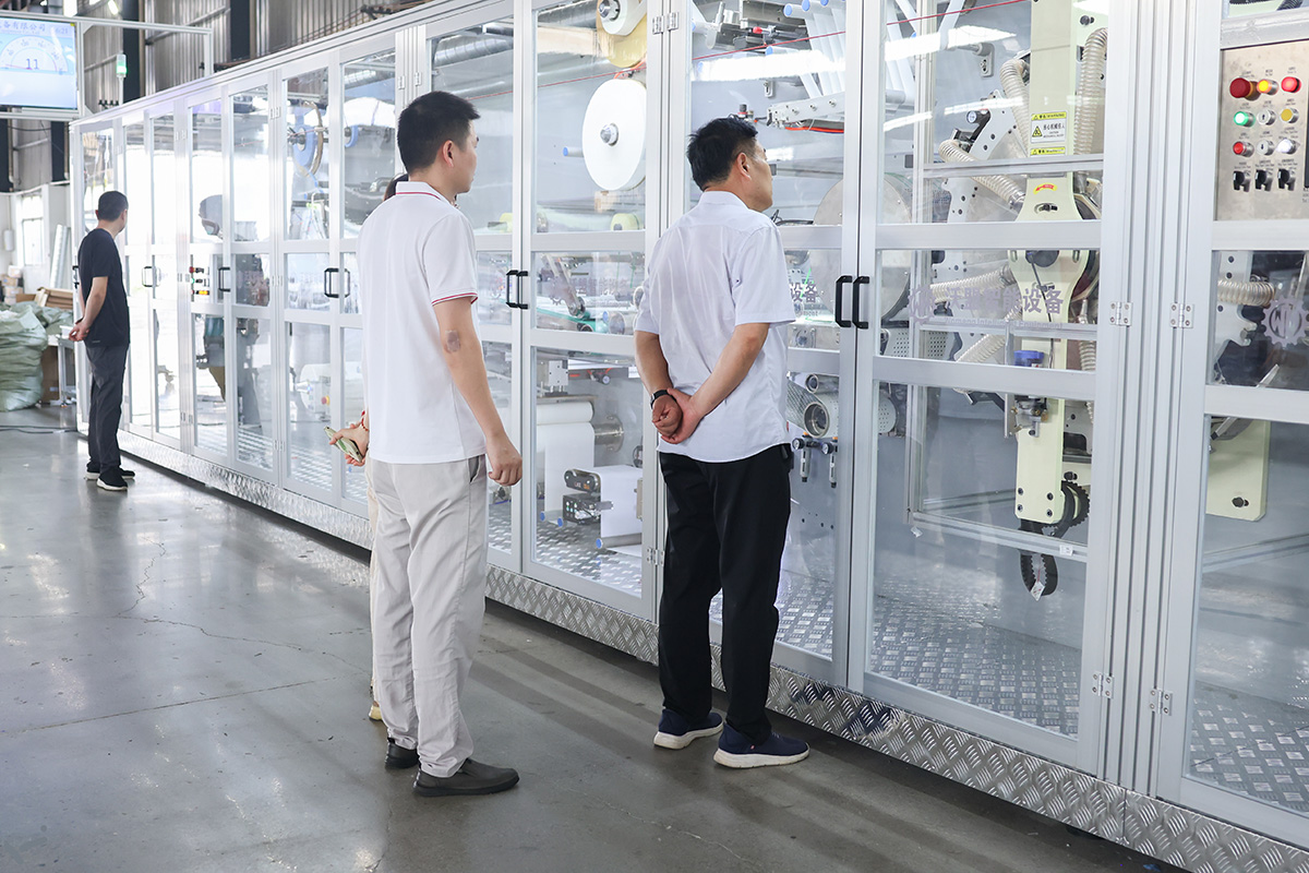 Sanitary pad production line overview
