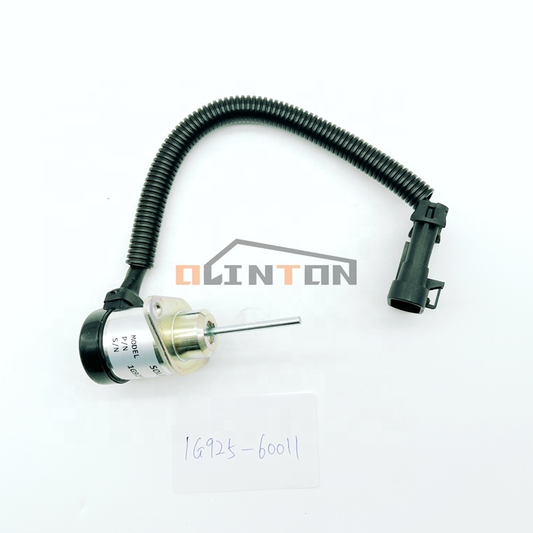 Side view of Flameout Solenoid Valve for excavator