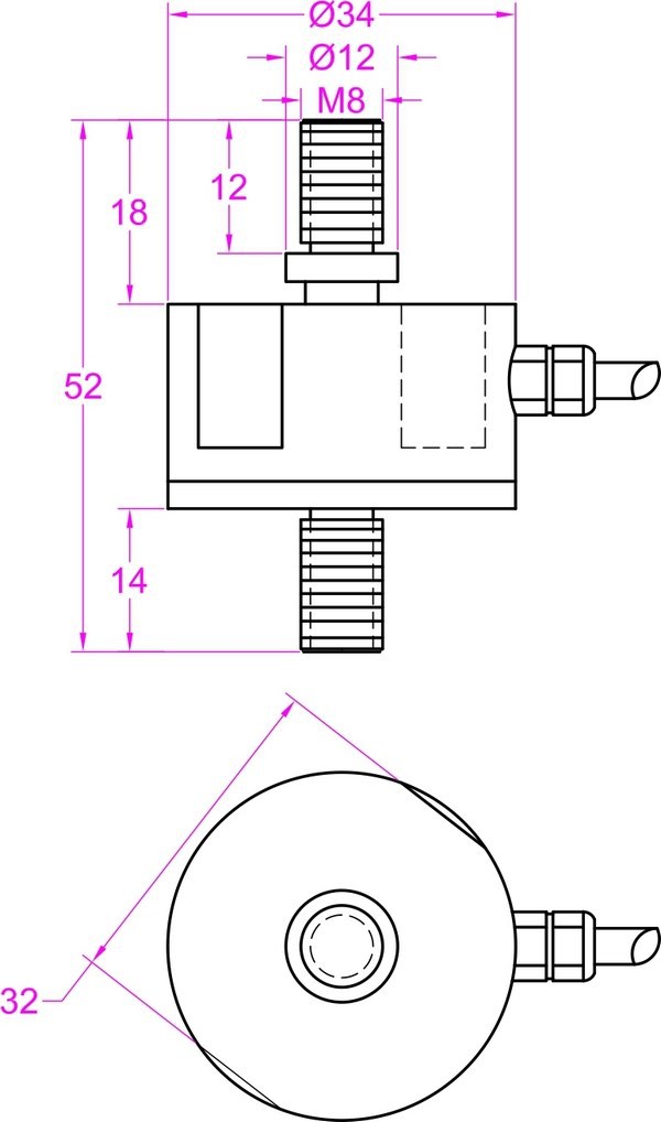 sensor 100KG 200KG 300KG 500KG da força da tensão