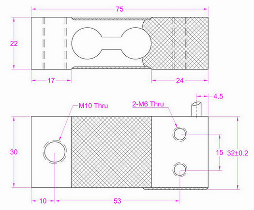 célula de carga monopunto 20kg 40kg