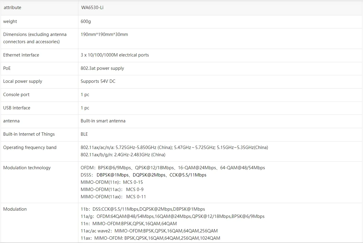 Advanced H3c Wireless Ap Ewp-Wa6530-Li-Fit Reliable Power Solution