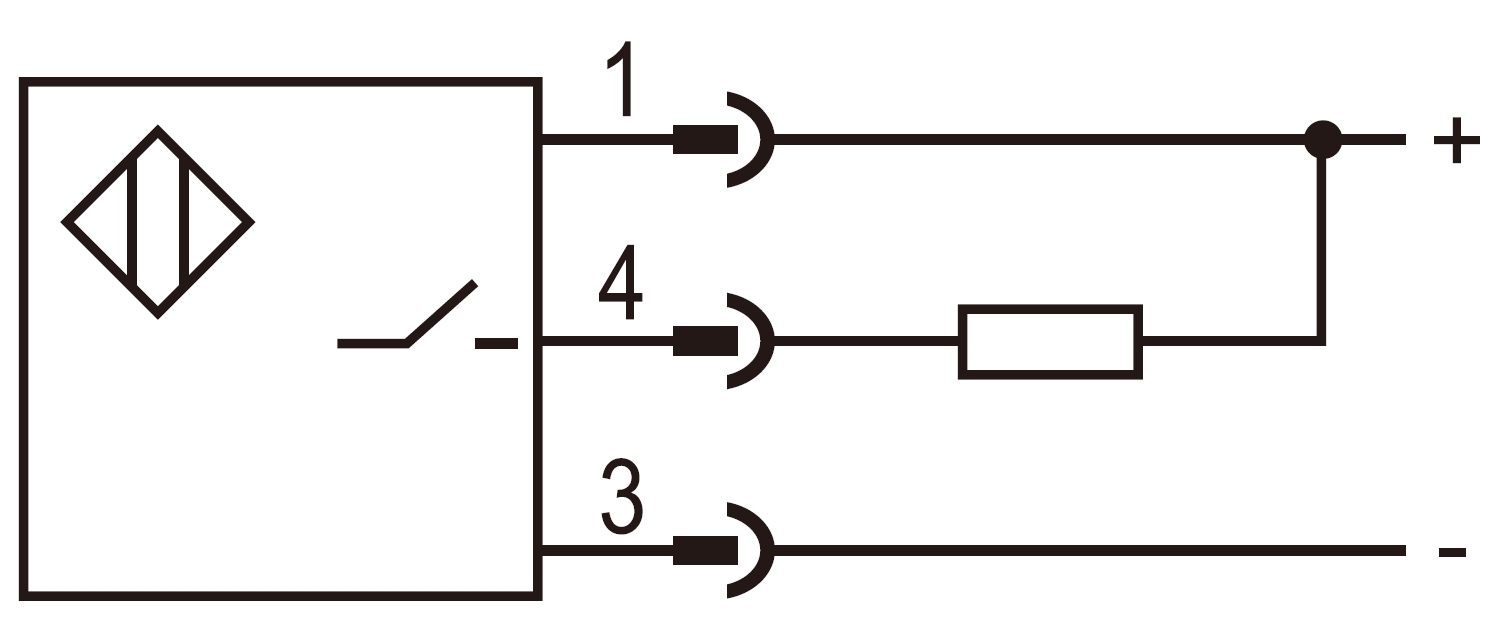 Wiring diagram of IS2-M8 Series inductive sensor