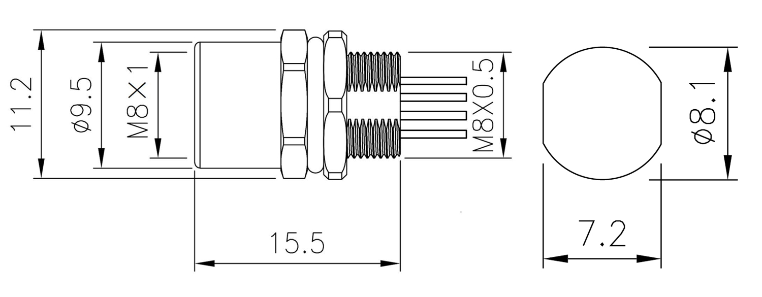 M8 Flange Connector product image
