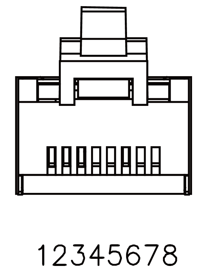 RJ45 Connector pin assignment diagram