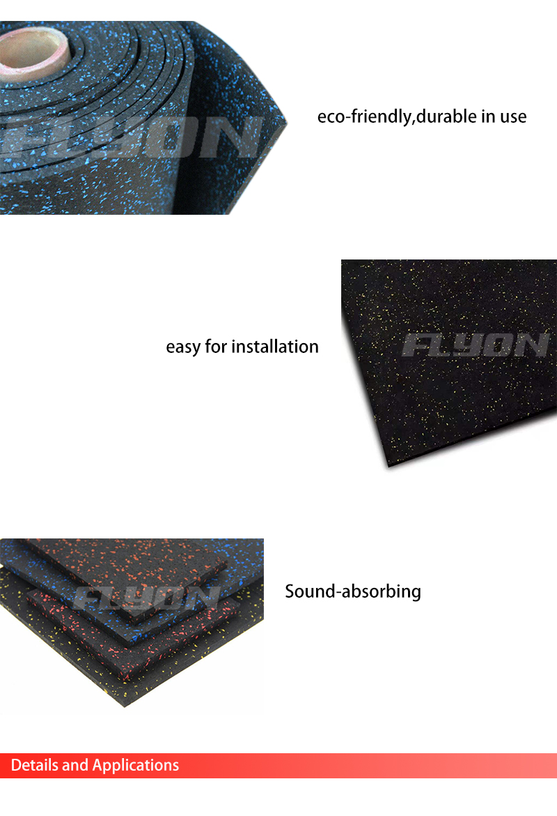 Cheap Price Durable Fitness Safety Rubber mat Gym Rubber Flooring Sports Flooring