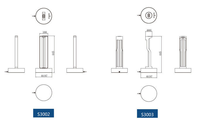 lámpara ultravioleta germicida de la esterilización de la aleación de aluminio de las luces UV de la lámpara ULTRAVIOLETA de 230V Europa