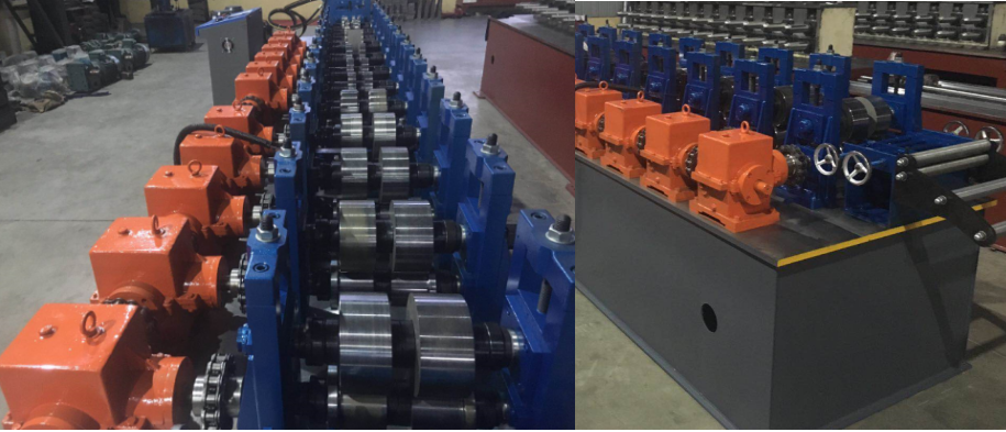 More details of the stud and track machine