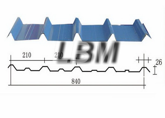 YX25 novo - 210 - 840 tipo rolo de aço da telha da cor que forma a máquina 2018 da folha do telhado do novo tipo da máquina