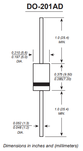 Πλαστική δίοδος 5W 3.3V 1N5333B 1N5334B 1N5335B 1N5336B 1N5337B 1N5338B 0 Zener πυριτίου