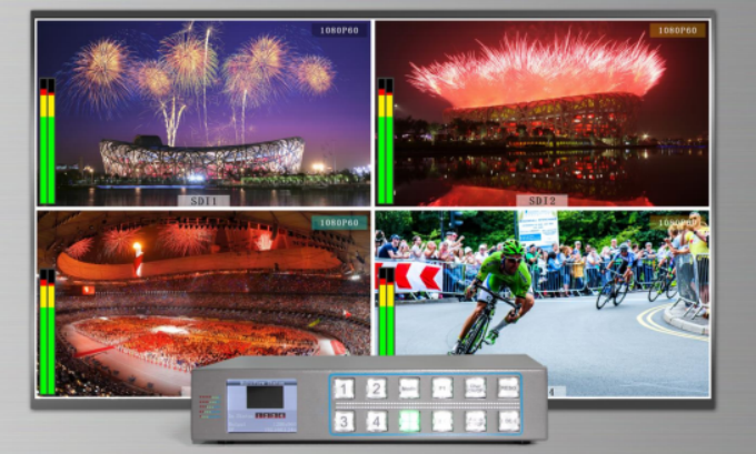 WL-MVP9104 the 4-ch 3G-SDI input 1-ch 3G-SDI output multi-viewer