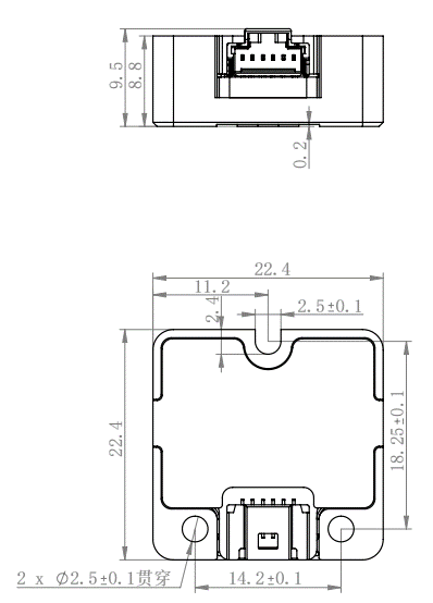 IMU115 Outline Drawing and Dimensions