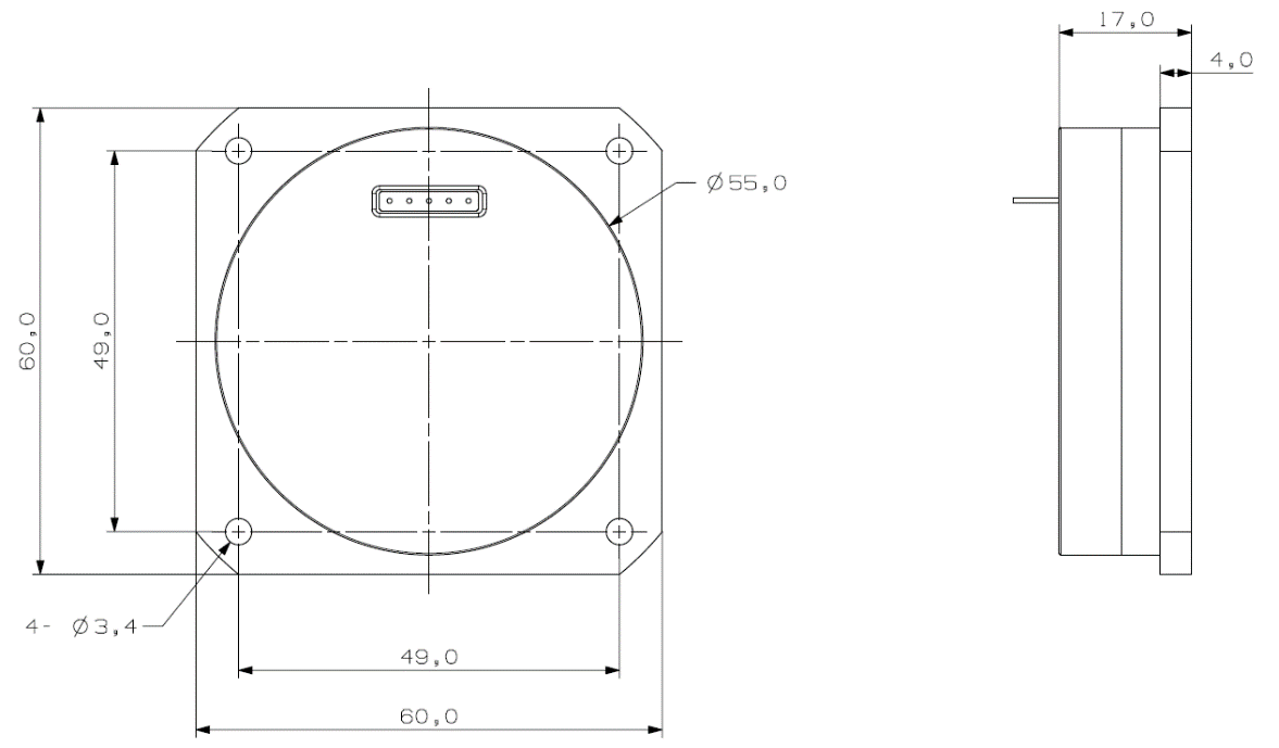 Fiber Optic Gyro installation surface diagram