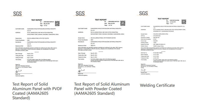 5,20 Jaar waarborgt Binnenlands Buitenaluminium Stevig paneel met Ce-SGS 6