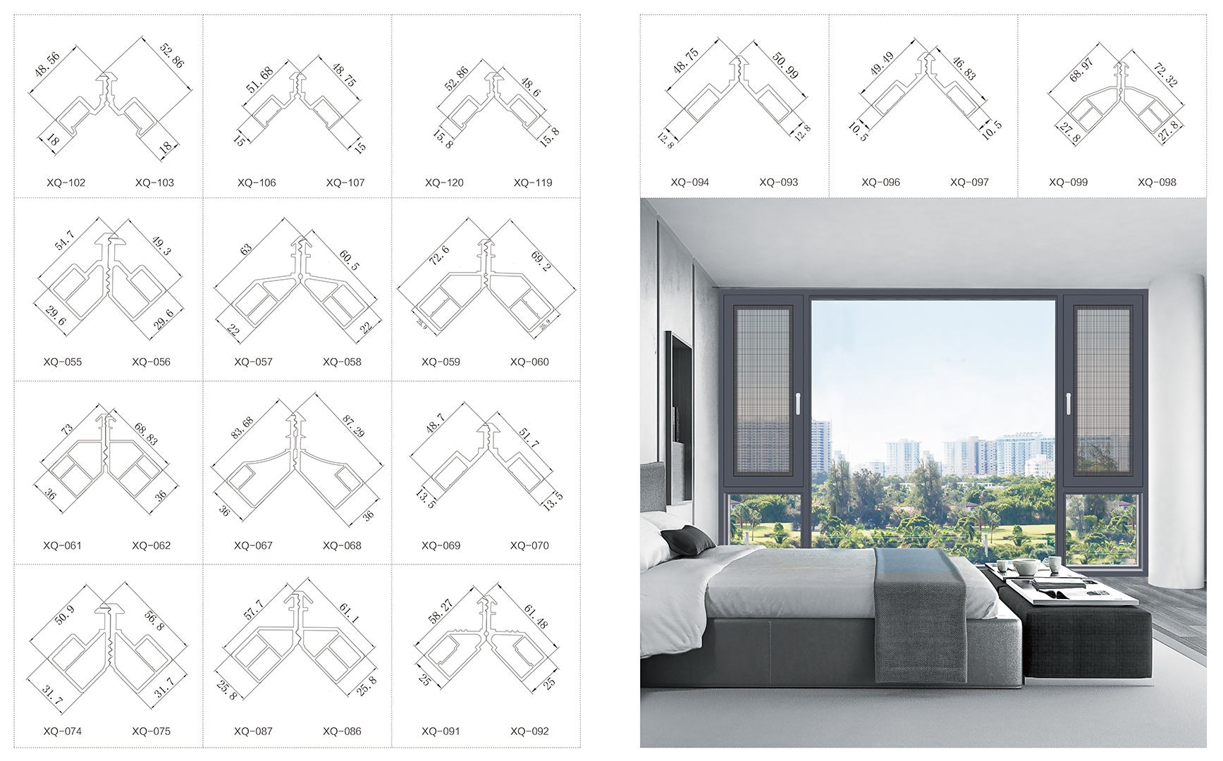 Aluminum corner joint bracket installation example
