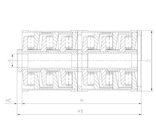 T6AR2264 22*64*154.5mm Multi-Stage cylindrical roller thrust bearings