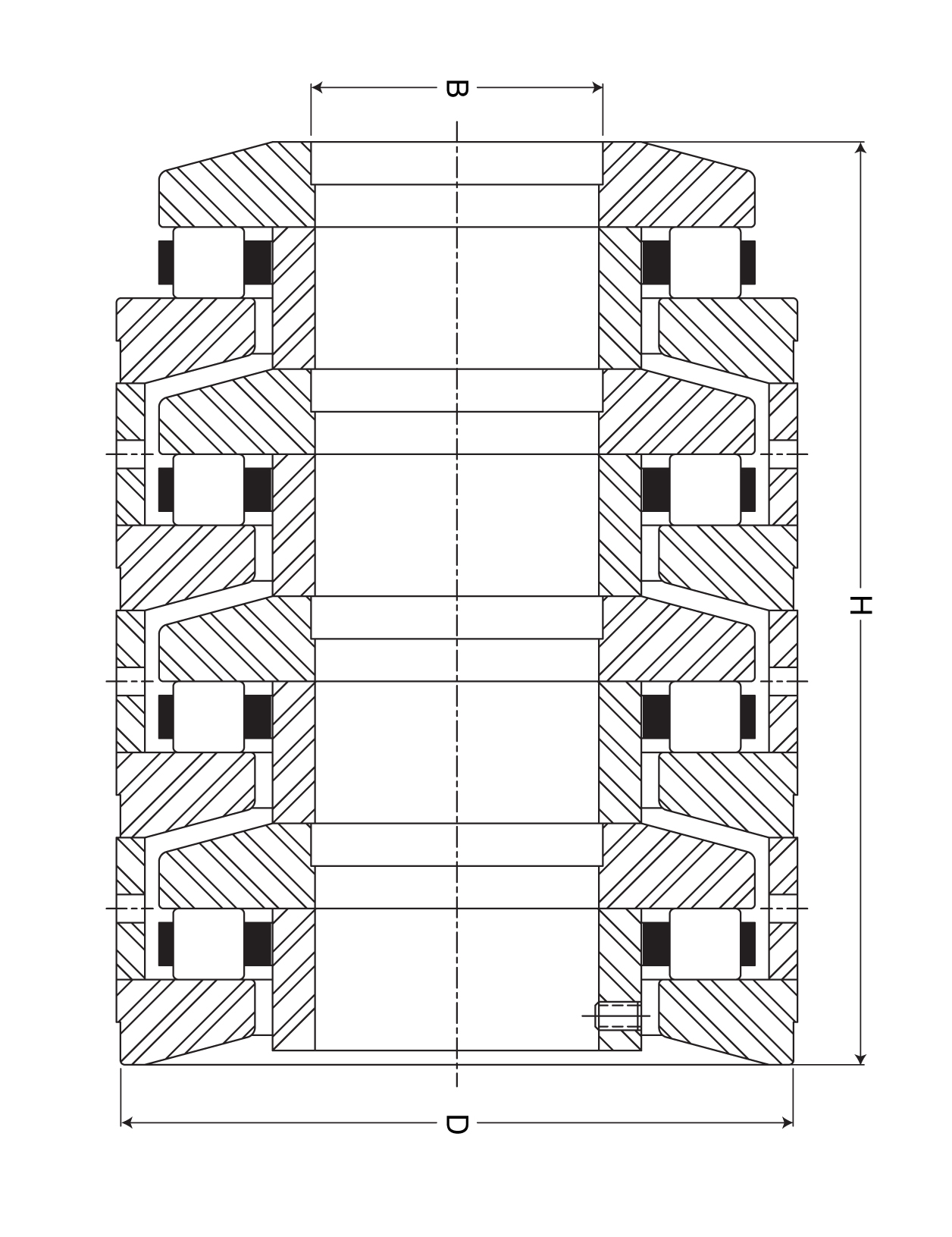 T7AR18100 18*100*266mm Multi-Stage cylindrical roller thrust bearings