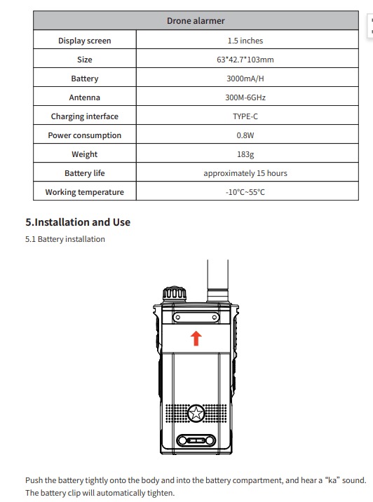 Detection System for Dji Autel Product Drone Detector