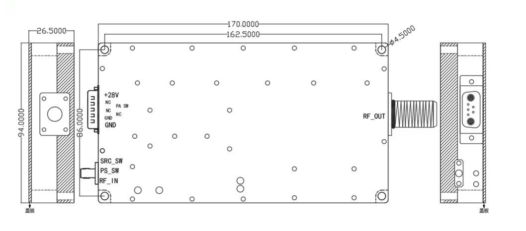 High-Quality 900MHz 850-930MHz 50W Anti Drone Module GaN Lora Module for Anti Drone System Autel Mavic 3 Counter Fpv C-Uas