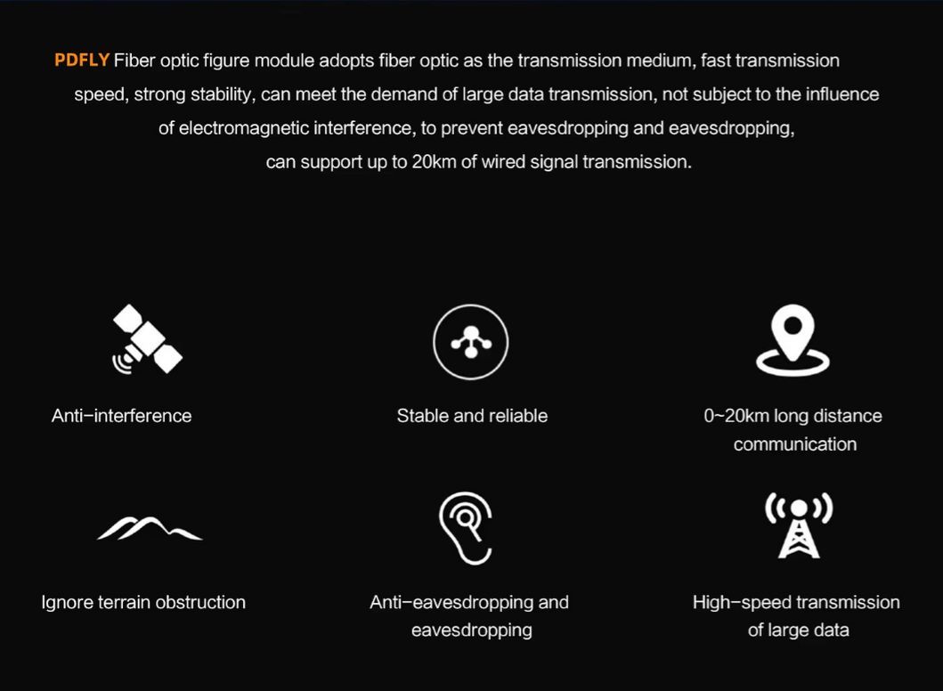 15km Drone Optical Fiber with Image Data Fast Transmission Speed and Strong Stability