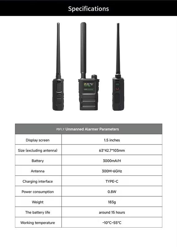 Handheld 300MHz-6GHz Ultra-Wide Full-Band Antenna Identify Drone Detector with Dji Fpv Uav Detection Anti Fpv Detection System