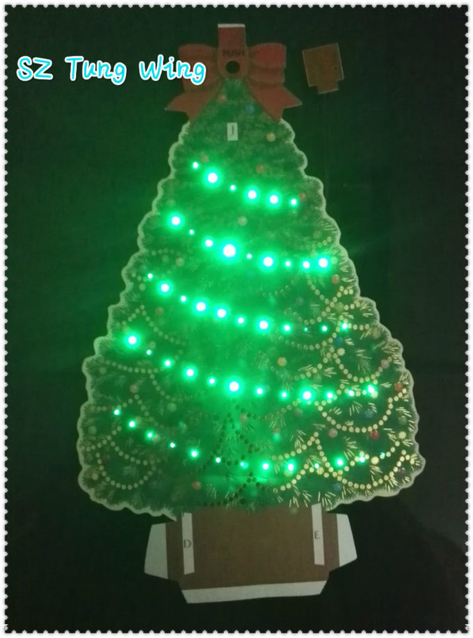 L'albero di Natale ha modellato il modulo infiammante del LED, modulo registrabile di voce per le cartoline d'auguri 1