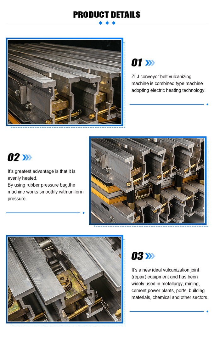 Leichte Aluminiumstrahln-Förderband-gemeinsame Vulkanisierungsmaschine mit 1400mm Breite 2