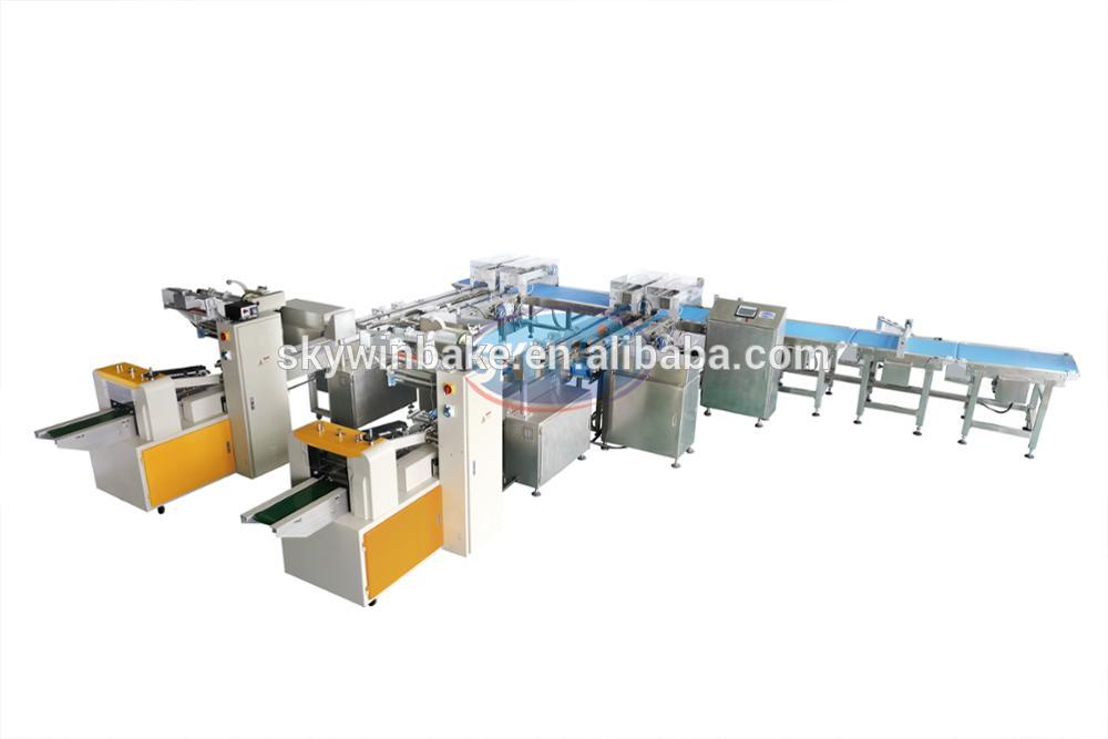 Automatische Waffelkeks-Plätzchen-Verpackungsmaschine-/moderner Entwurfs-automatisches Kissen-Waffelkeks-Verpackungsfließband