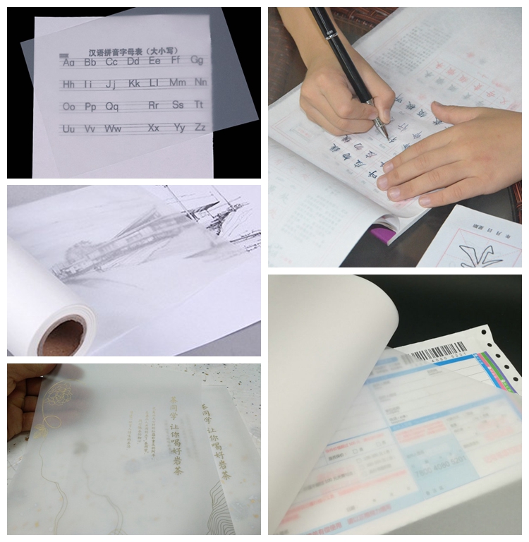 73gsm 83gsm Translucent Tracing Paper For Drawing A0 A1 A2 A3 Lightweight