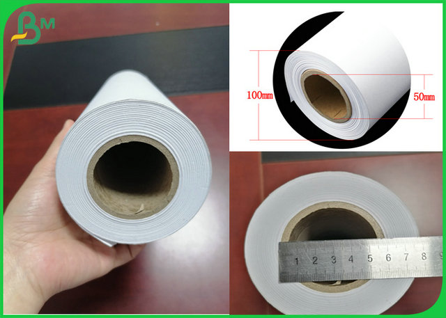 alto papel normal del trazador cad del rollo de la blancura 80gsm de 36inch 42inch 50inch