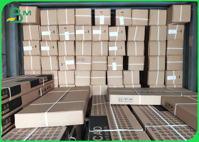 80g Uncoated Wearable CAD Plotter Printer Paper Roll For Engineering Drawing