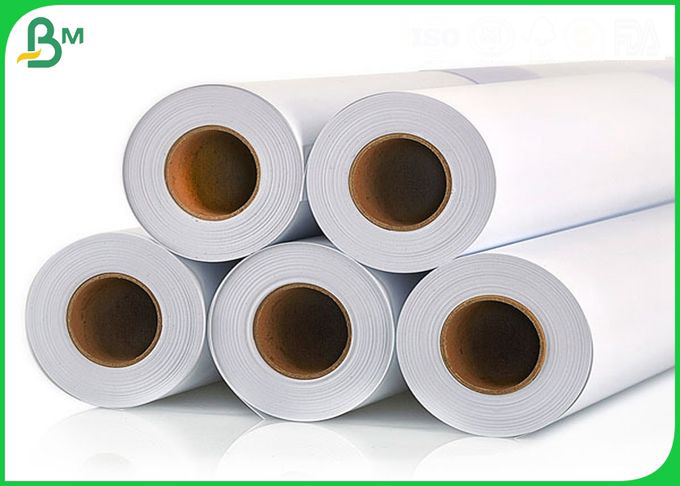 Papel de trazador superficial de la suavidad cad, 3 papel de rollo del trazador de la base 80gsm de la pulgada