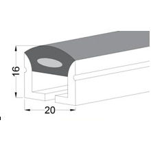 La curva lateral llevó a Flex Tube Light With de neón 6000k 100 Lm por el vatio 12W 9
