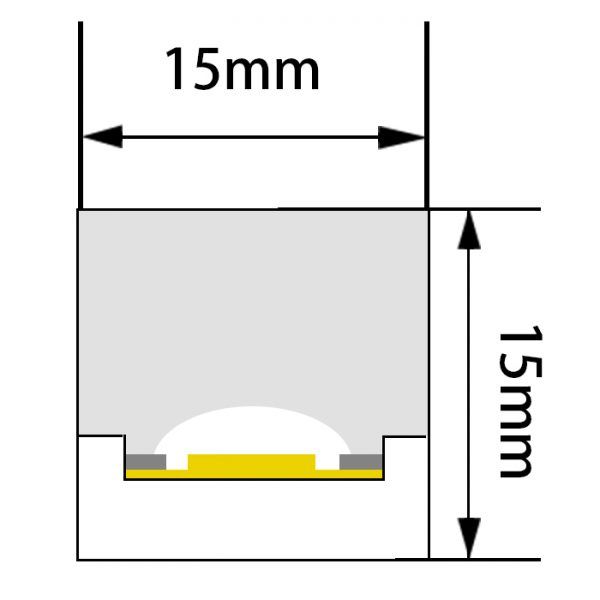 Side Bend Led Neon Flex Tube Light With 6000k 100 Lm Per Watt 12W 18