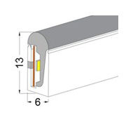 La curva lateral llevó a Flex Tube Light With de neón 6000k 100 Lm por el vatio 12W 13
