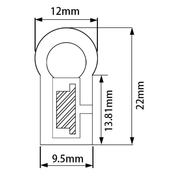 Side Bend Led Neon Flex Tube Light With 6000k 100 Lm Per Watt 12W 15