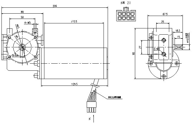 motores sin cepillo 24V DC 65W 4200rpm de 63m m DC con el codificador, caja de cambios de fundición a presión a troquel de aluminio