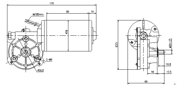 ガレージのドアによっては 12V/24 の V 永久マグネット産業 DC みみずギヤ モーターが自動車に乗ります
