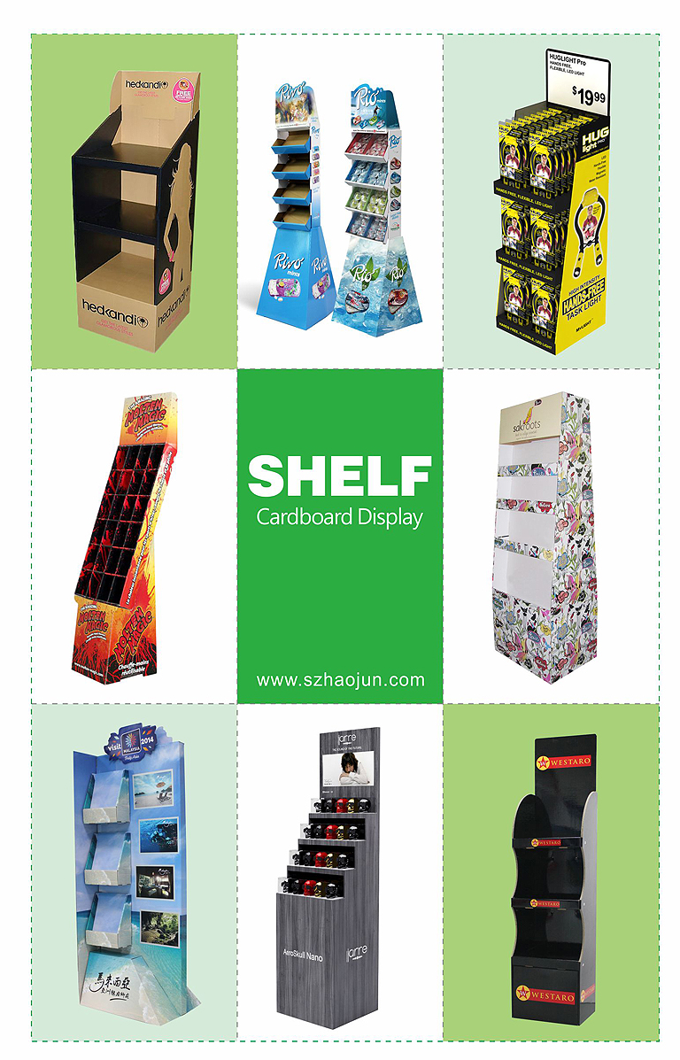 cardboard shelf display