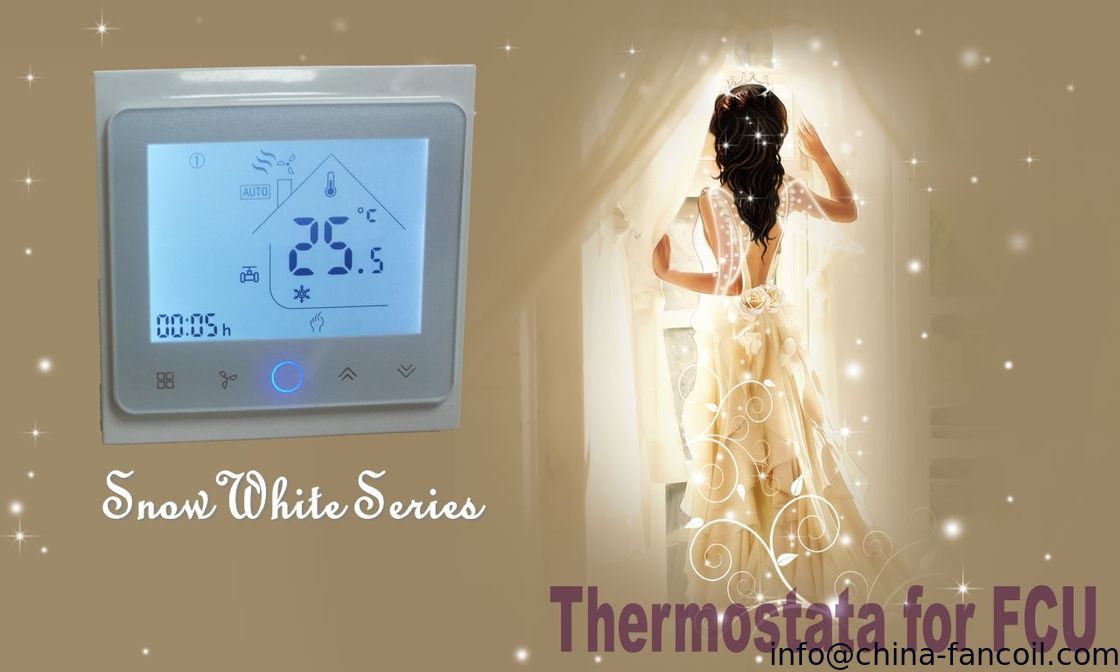 Фрíа ТФ-704/В агуа катушки интеллигенте ы Модбус РС485 пара унидад де вентилятора приложения Термостато ВИФИ