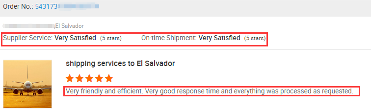Positive customer feedback