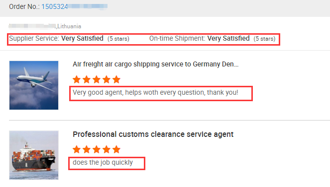 Customer 5-star review
