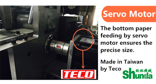 PLC de Mitsubishi da máquina da produção do copo de papel do café com auto lubrificação